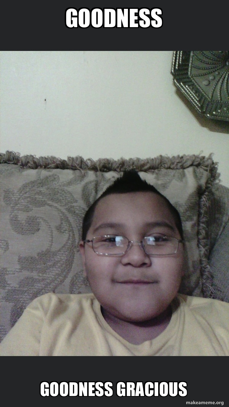 goodness goodness gracious Meme Generator