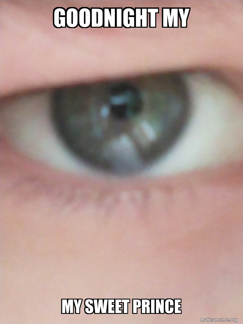 Goodnight my My sweet prince Meme Generator