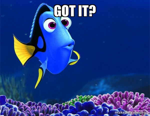 GOT IT? - Dory from Nemo (5 second memory) Meme Generator