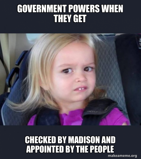 government powers when they get checked by madison and appointed by the ...