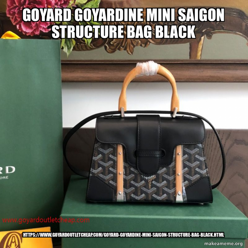 Goyard Goyardine Mini Saigon Structure Bag Black https://www ...