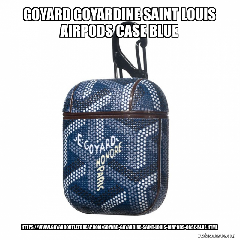 Goyard Goyardine Saint Louis Airpods Case Blue https://www ...