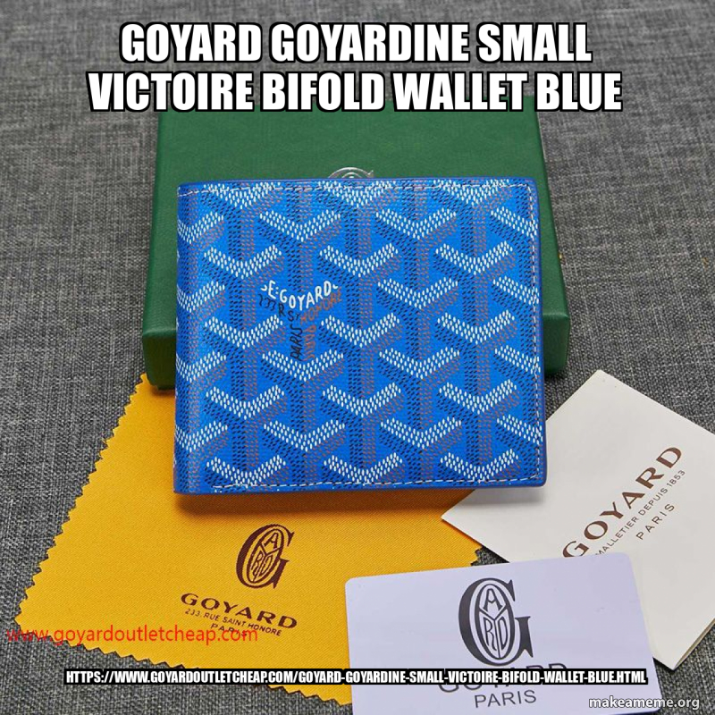 Goyard Goyardine Small Victoire Bifold Wallet Blue https://www ...
