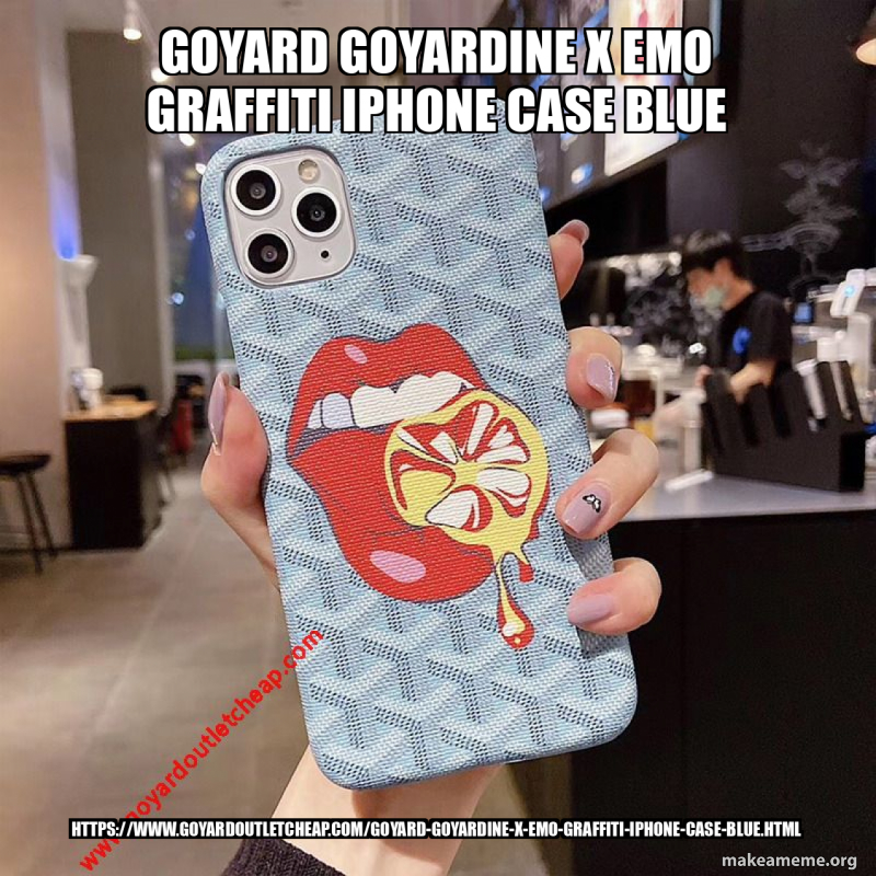 Goyard Goyardine X EMO Graffiti iPhone Case Blue https://www ...