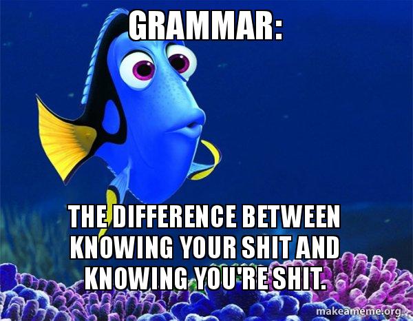Grammar: The difference between knowing your shit and knowing you're ...