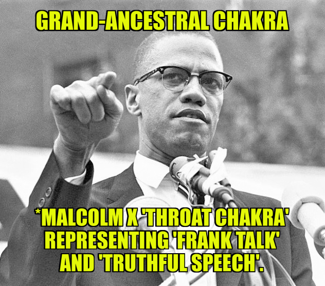 grand-ancestral chakra *Malcolm X 'Throat chakra' representing 'frank ...