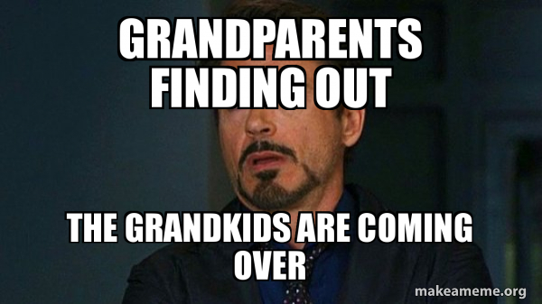 GRANDPARENTS FINDING OUT THE GRANDKIDS ARE COMING OVER - Tony Stark Eye ...