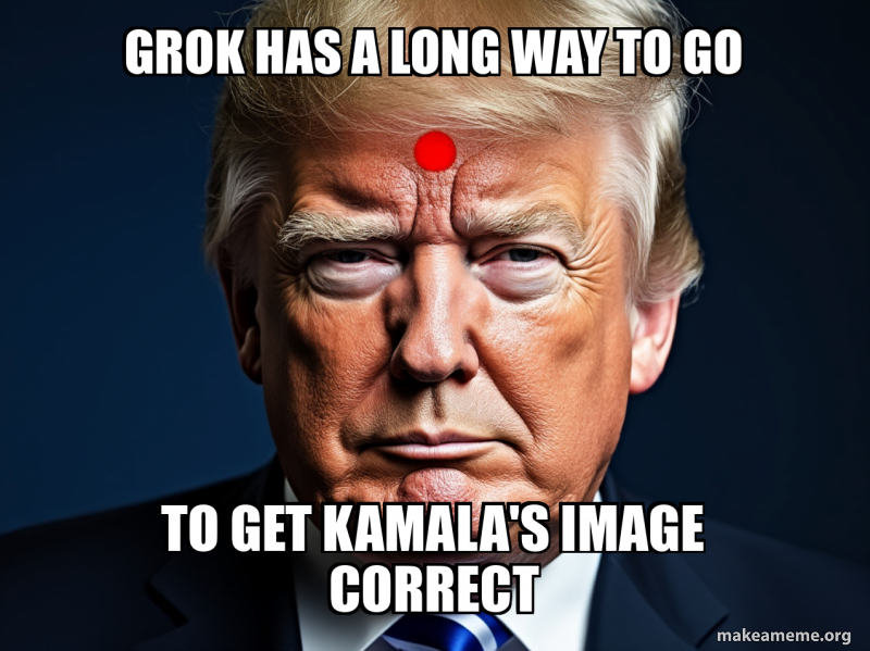 Grok has a long way to go to get Kamala's image correct Meme Generator