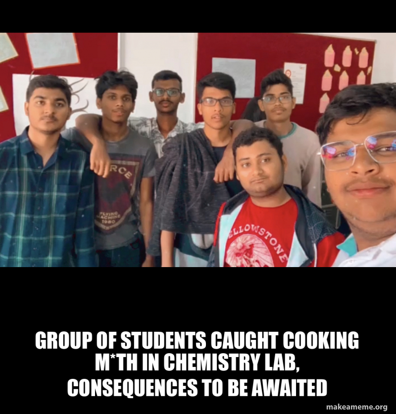 Group of students caught cooking m*th in chemistry lab, consequences To ...