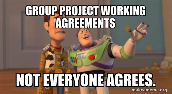 group project working agreements not everyone agrees. - Buzz and Woody ...