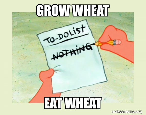 Grow Wheat Eat Wheat - To Do List - Nothing Meme Generator