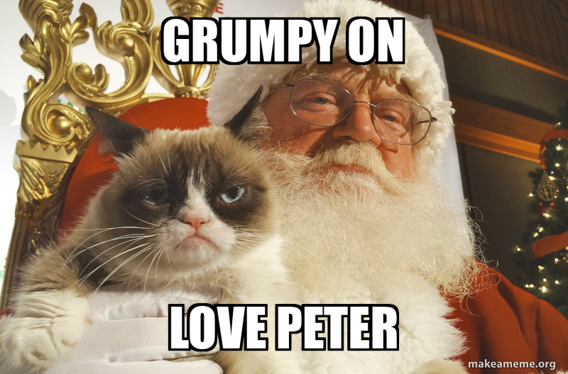 grumpy on love peter Meme Generator