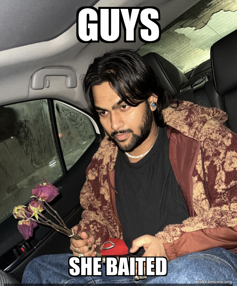 GUYS SHE BAITED Meme Generator