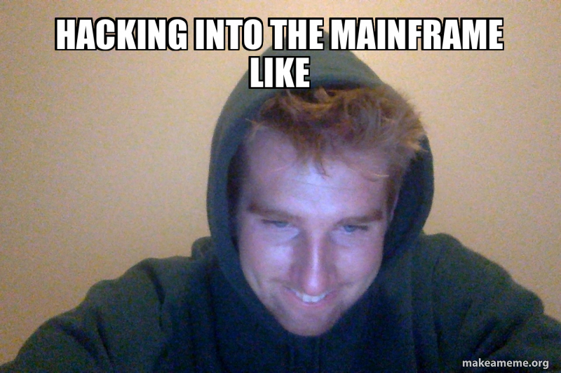 Hacking into the mainframe like Meme Generator