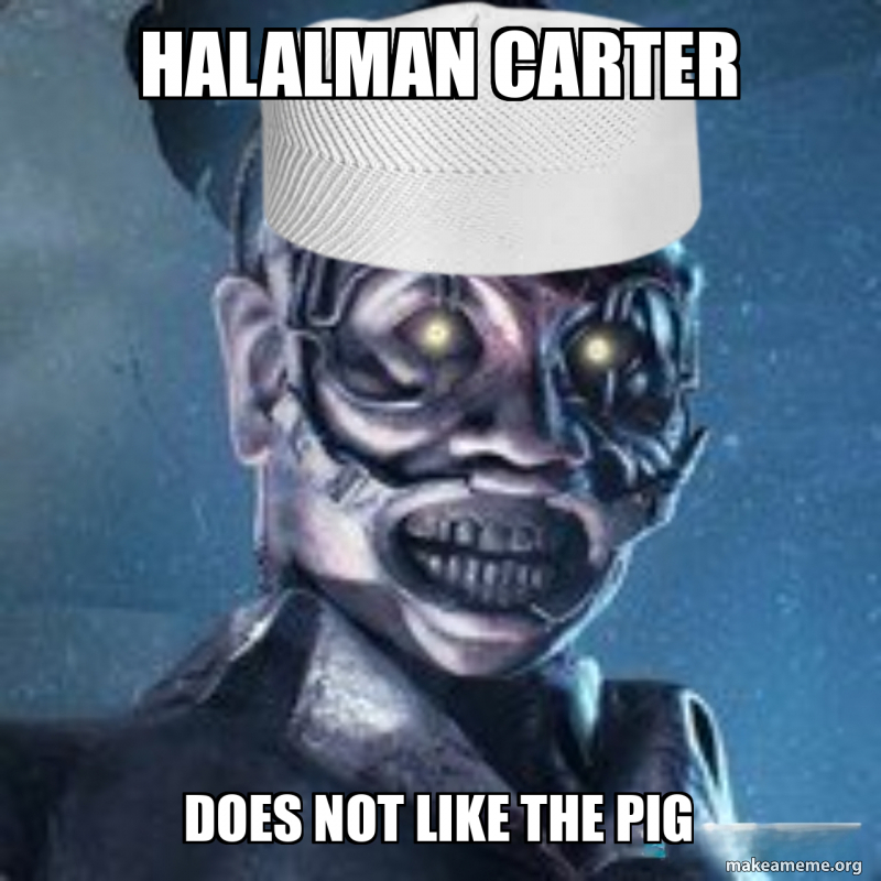 Halalman Carter Does not like the pig Meme Generator