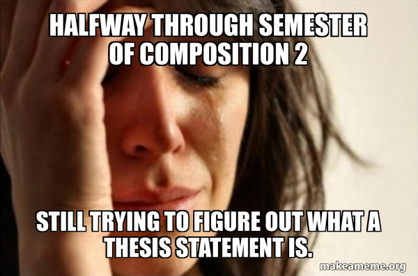Halfway through semester of Composition 2 Still trying to figure out ...