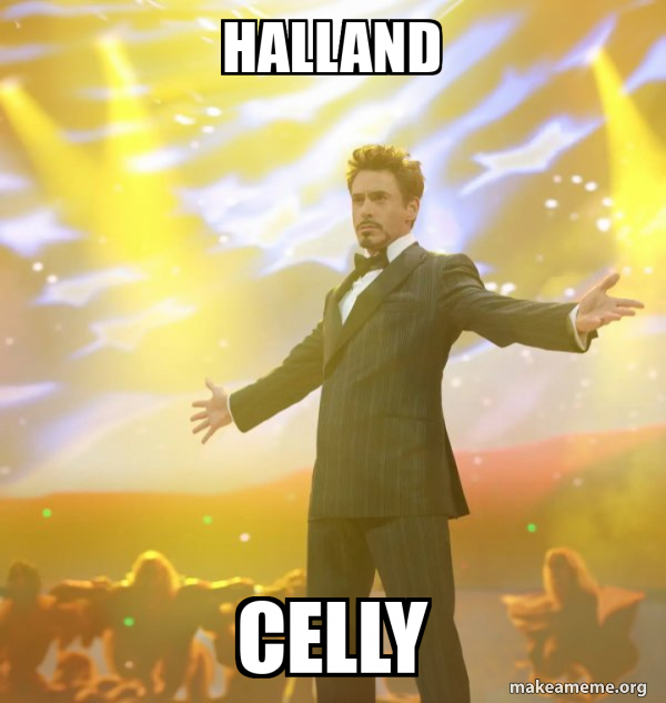 halland celly - Tony Stark Success Meme Generator