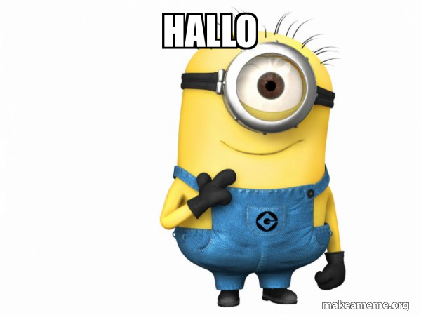 hallo - Thoughtful Minion Meme Generator