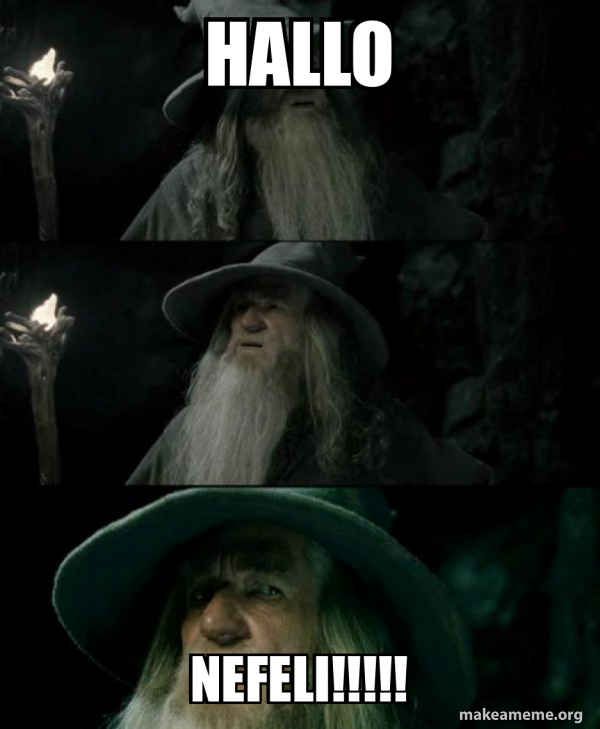 Hallo Nefeli!!!!! - Confused Gandalf Meme Generator