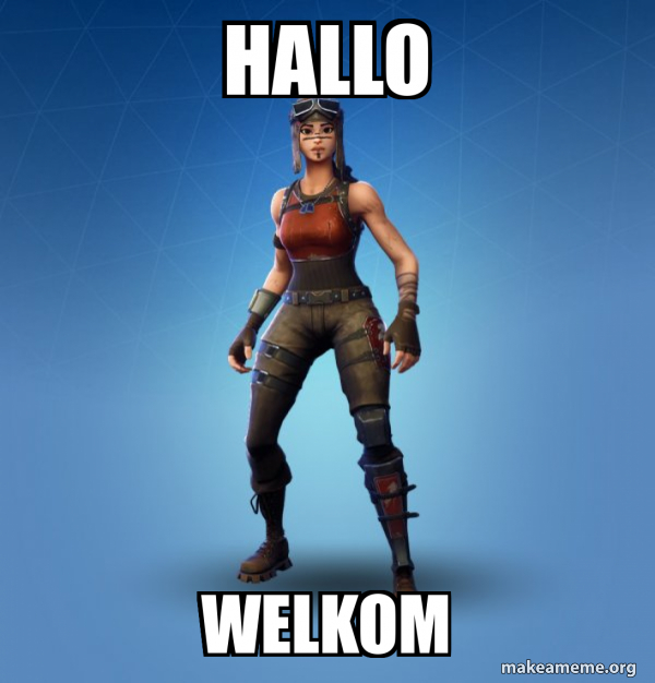 hallo welkom - Renegade Raider Fortnite Skin Meme Generator