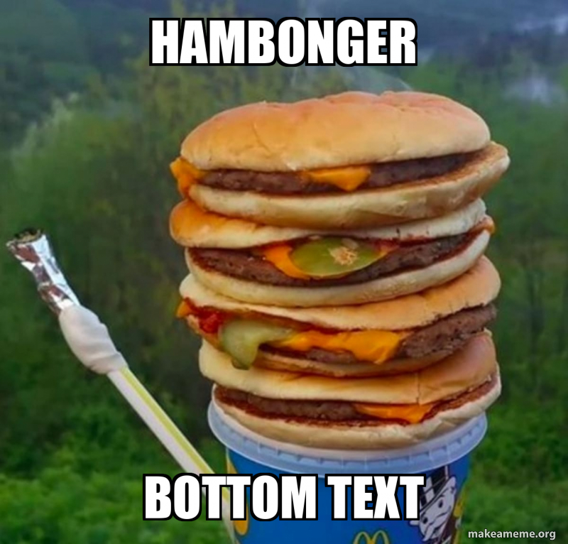 hambonger Bottom text Meme Generator