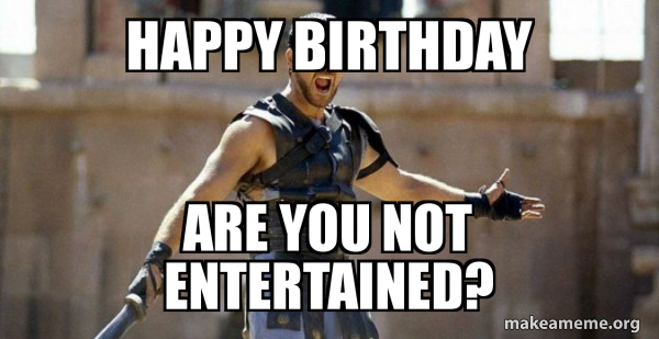 Gladiator Birthday Memes AB FAB Birthday Card Absolutely Fabulous