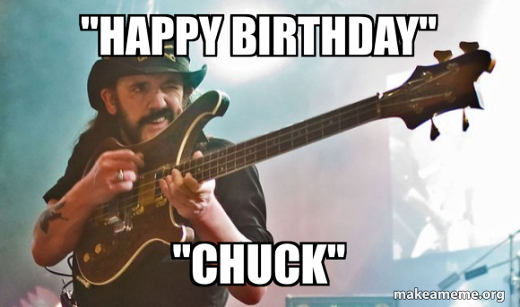 "HAPPY BIRTHDAY" "CHUCK" Meme Generator