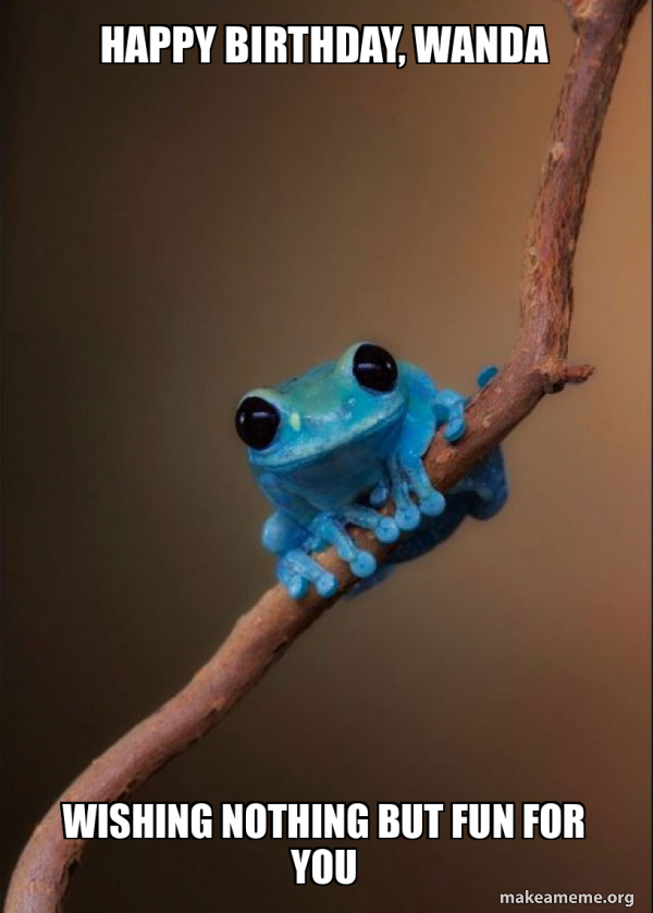 Happy Birthday, Wanda Wishing nothing but fun for you - Small Fact Frog ...