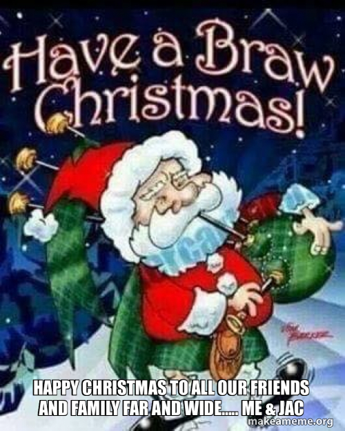 Happy christmas to all our friends and family far and wide….. Me & Jac ...