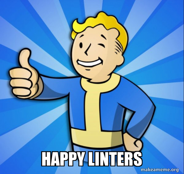 HAPPY LINTERS - Vault Boy Fallout 4 game Meme Generator