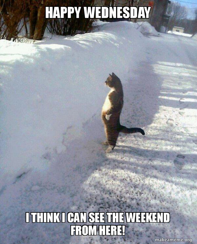 happy Wednesday I think i can see the weekend from here! Meme Generator
