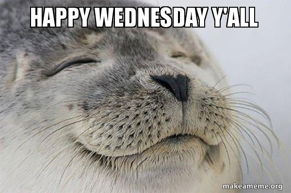 Happy Wednesday Y'all - Satisfied Seal Meme Generator