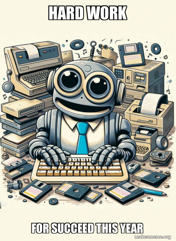 hard work for succeed this year - Ai Meme Generator