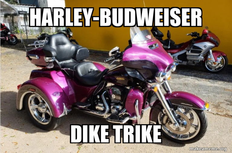 Harley-Budweiser Dike trike Meme Generator