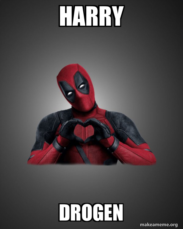 Harry Drogen - Deadpool Heart Hands Meme Generator