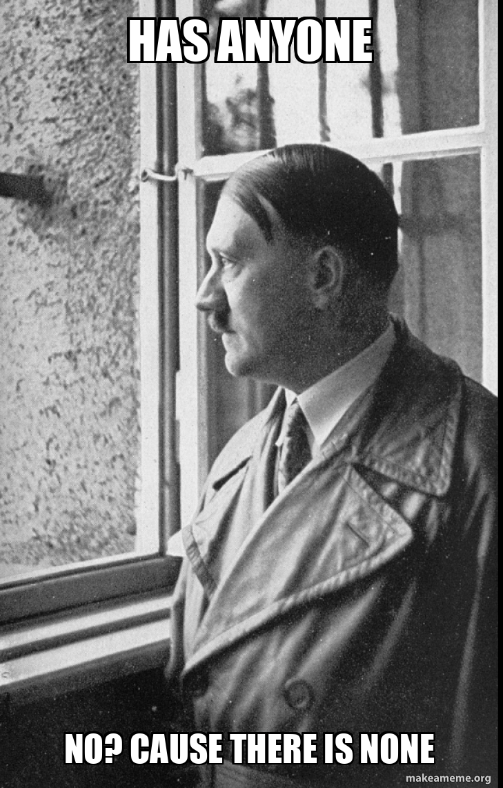 has anyone no? cause there is none Meme Generator