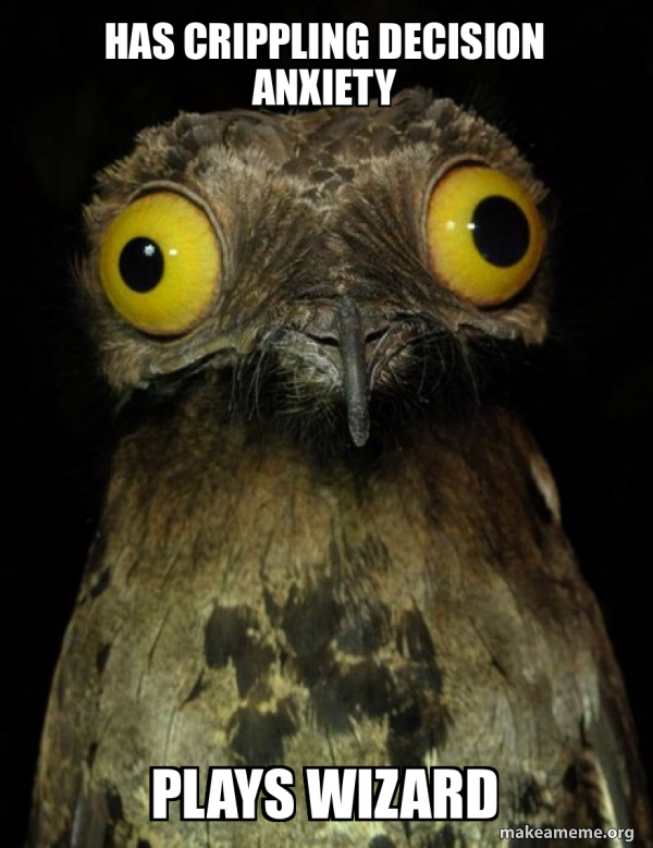 Has crippling decision anxiety Plays wizard - Weird Stuff I do Potoo ...