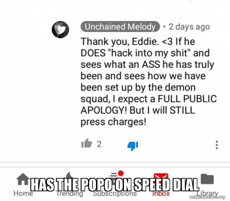 Has the popo on speed dial Meme Generator