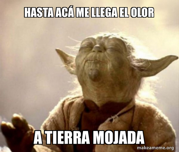 Hasta acá me llega el olor A tierra mojada - Yoda Smell Meme Generator