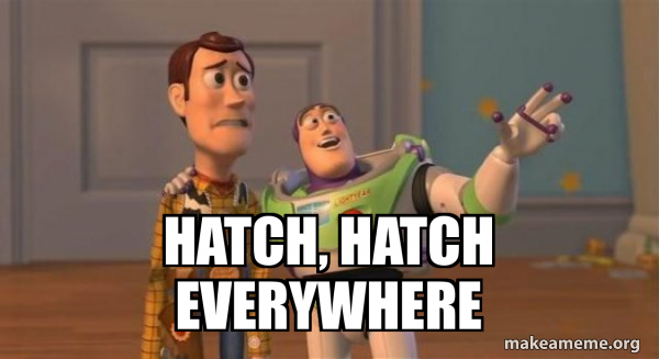 hatch, hatch everywhere - Buzz and Woody (Toy Story) Meme Meme Generator