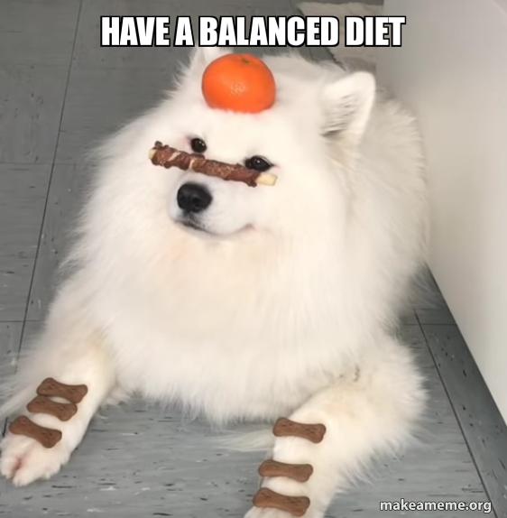 have a balanced diet Meme Generator