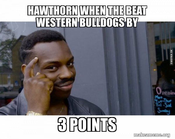 Hawthorn when the beat Western Bulldogs by 3 points - Roll Safe Black ...
