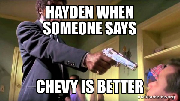 Hayden when someone says chevy is better - Samuel L. Jackson Say What ...