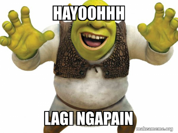 Hayoohhh Lagi ngapain - Shrek Meme Generator