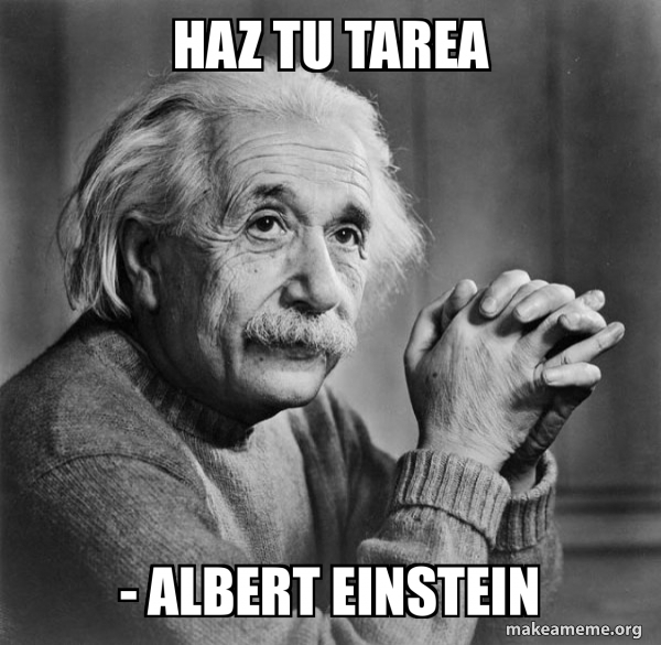 Haz tu tarea - Albert Einstein - Serious Albert Einstein Meme Generator