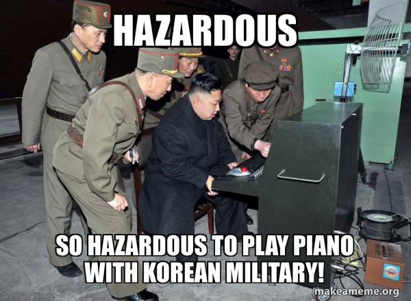 Hazardous So hazardous to play piano with Korean Military! - North ...