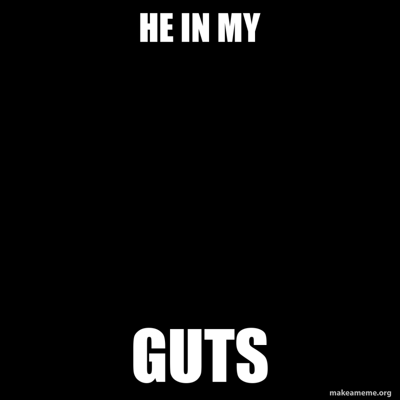 HE IN MY GUTS Meme Generator