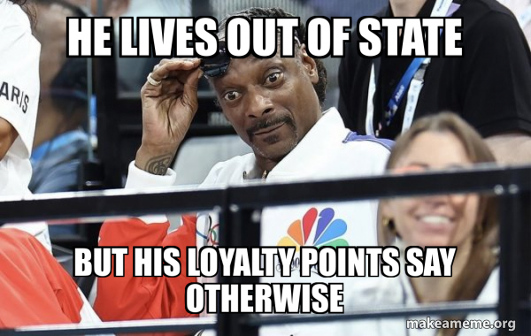 He lives out of state But his loyalty points say otherwise - Snoop Dogg ...