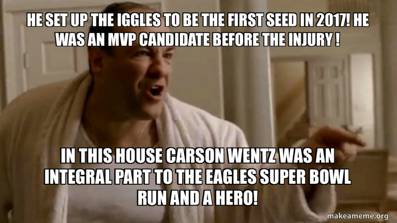 He set up the iggles to be the first seed in 2017! He was an MVP ...