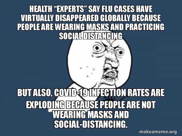 Health â€œexpertsâ€ say flu cases have virtually disappeared globally ...